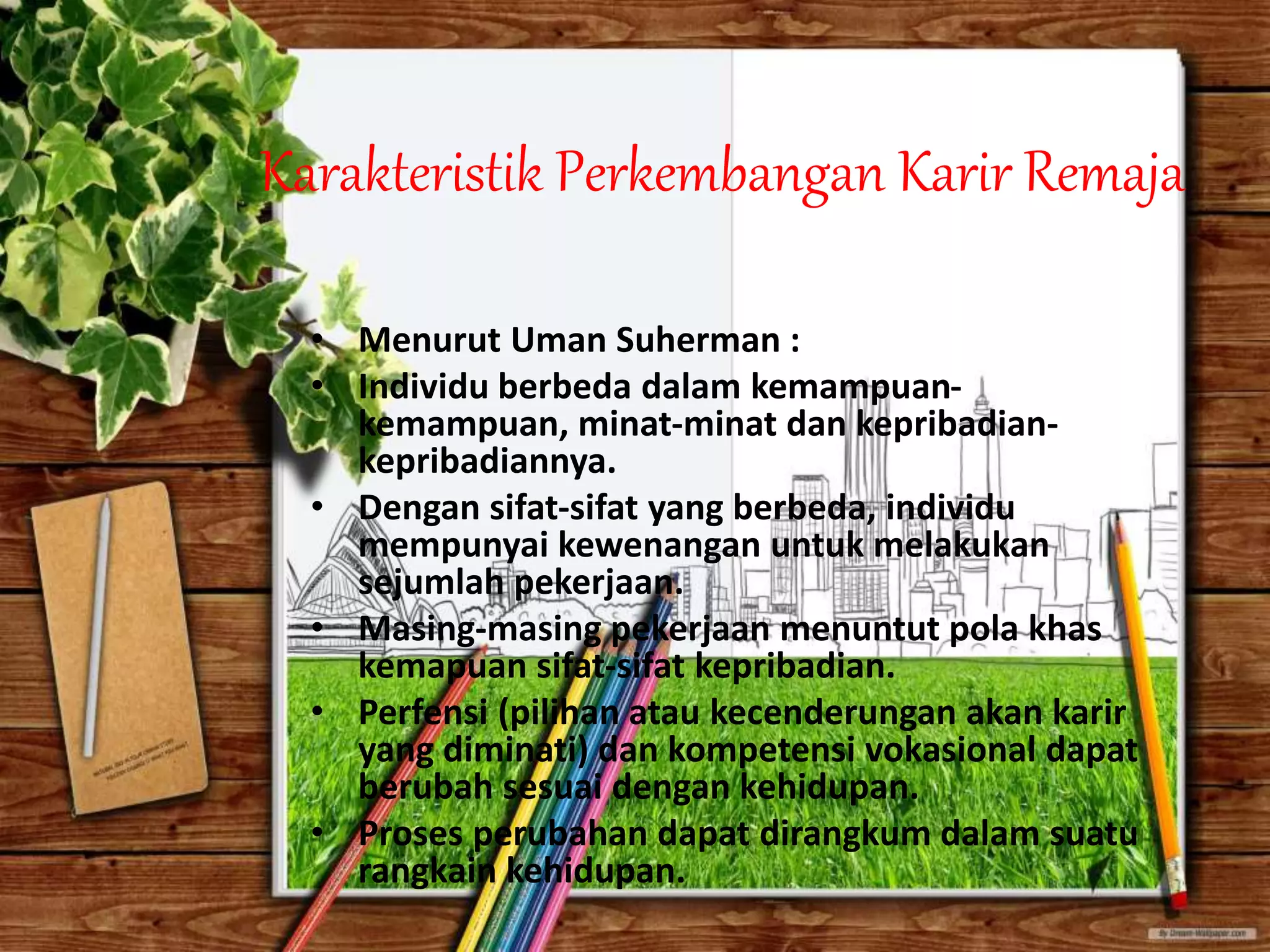 Perkembangan dan kematangan karir remaja | PPTX