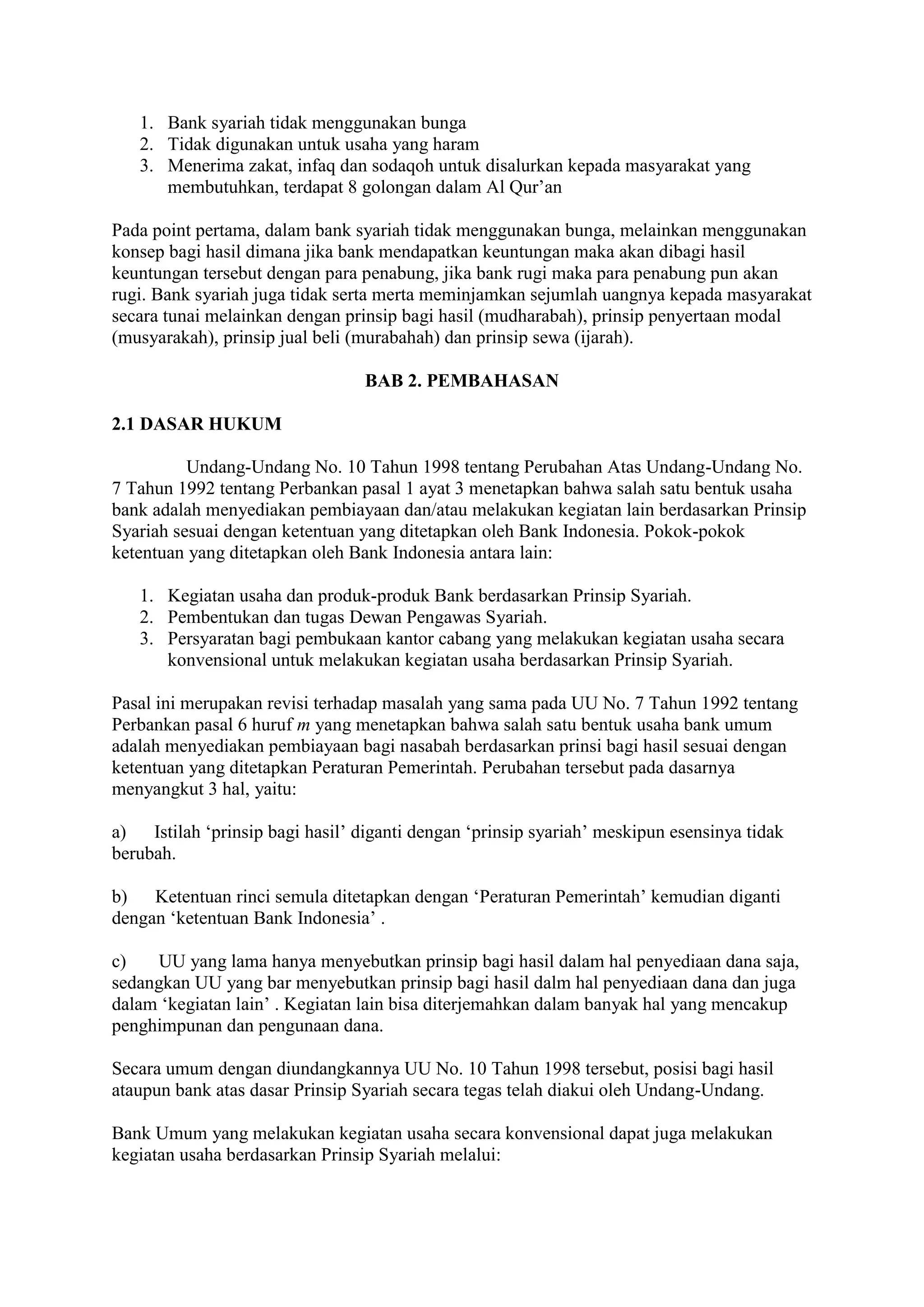 Perkembangan dan operasional bank | DOCX