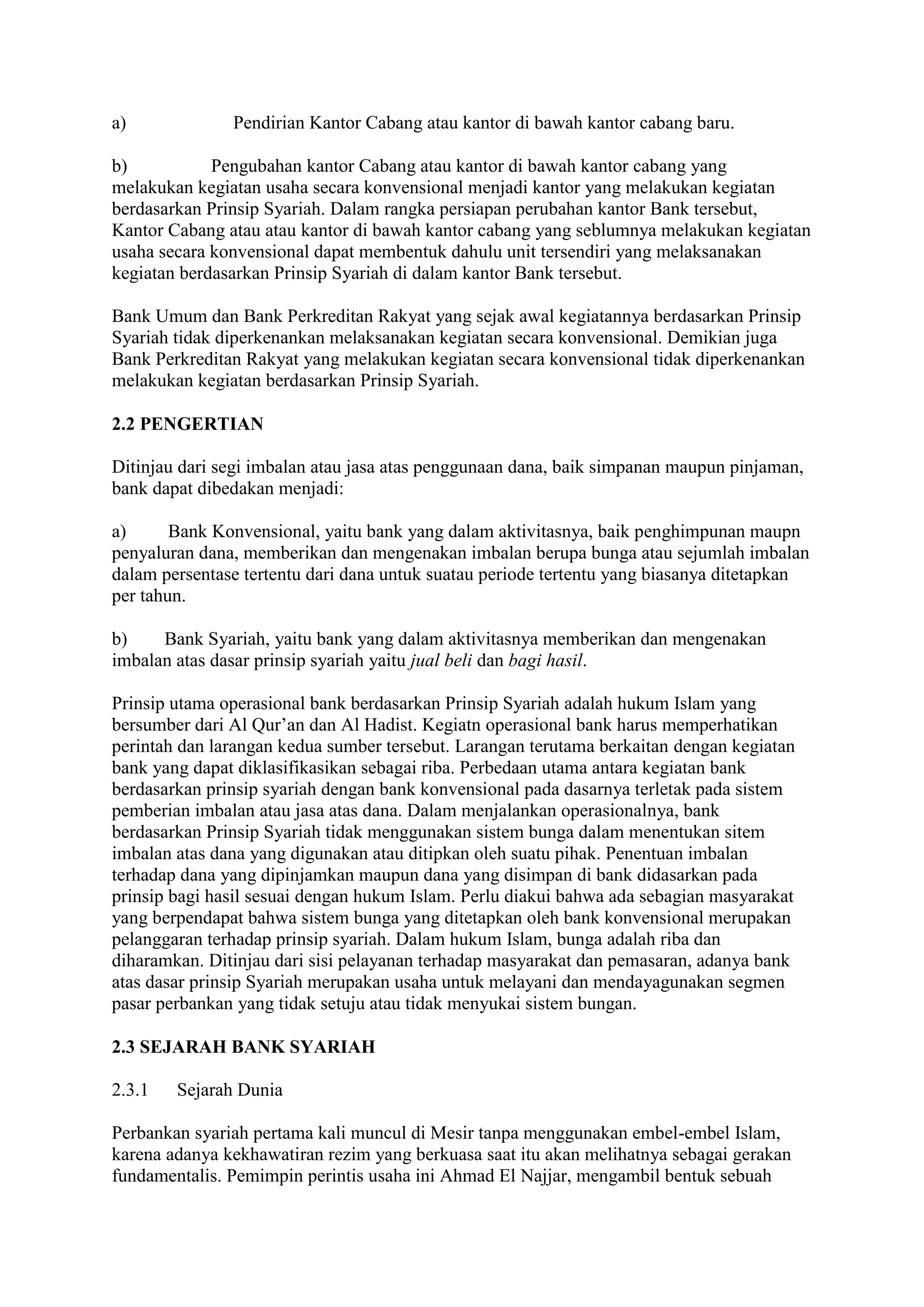 Perkembangan dan operasional bank | DOCX