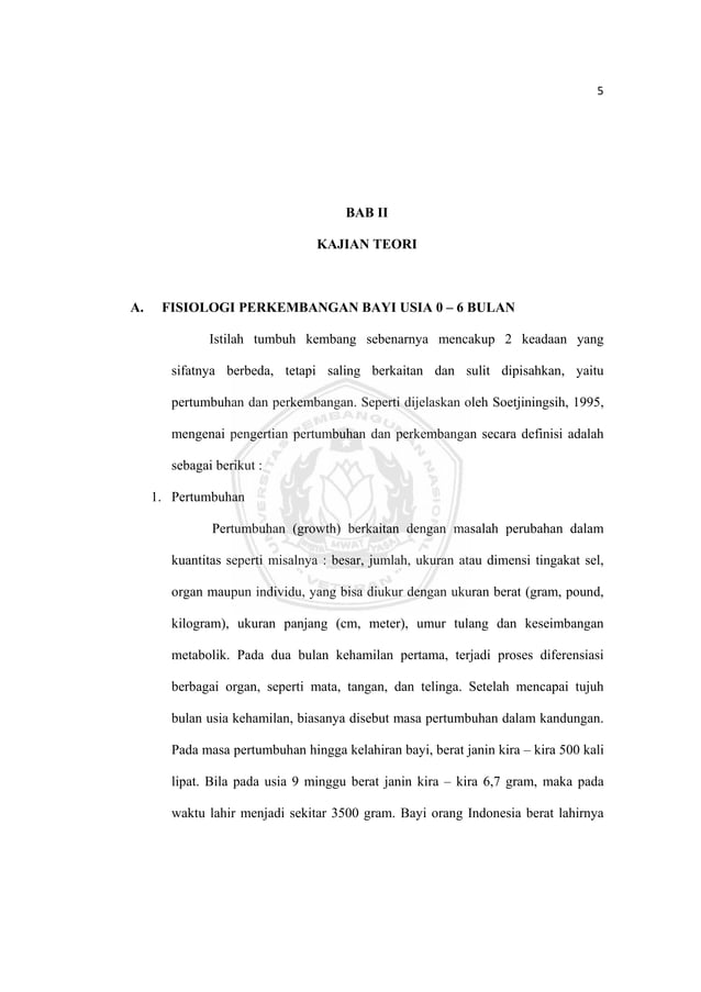 Perkembangan dan pertumbuhan bayi | PDF