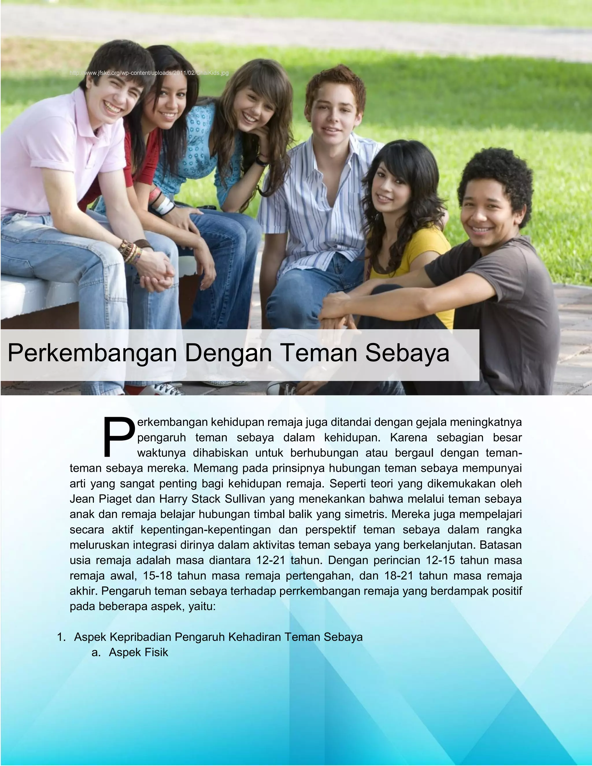 Perkembangan dengan teman sebaya | PDF