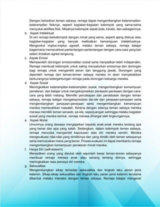 Perkembangan dengan teman sebaya | PDF