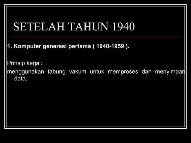 Perkembangan dunia komputer | PPT