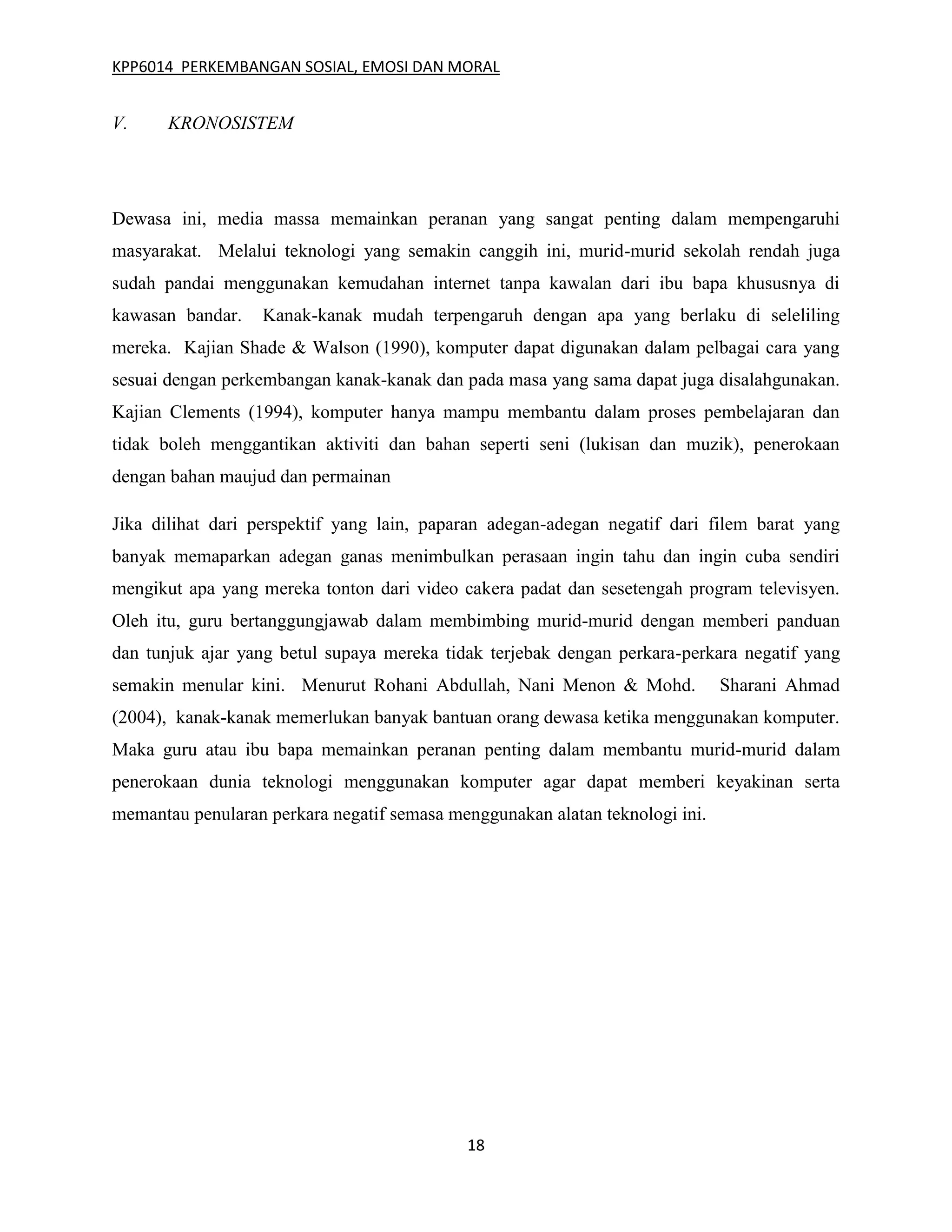 Perkembangan emosi , sosial dan rohani | PDF