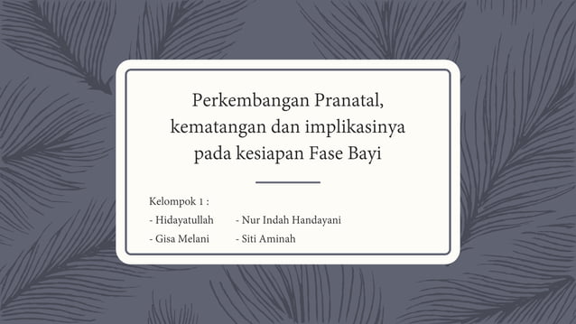 Perkembangan Fase Pranatal | PDF