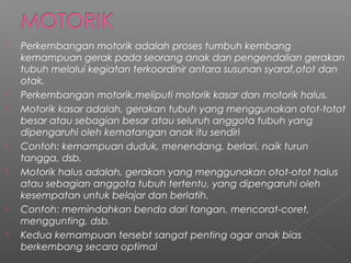 Perkembangan fisik dan kognitif pada masa anak anak | PPT