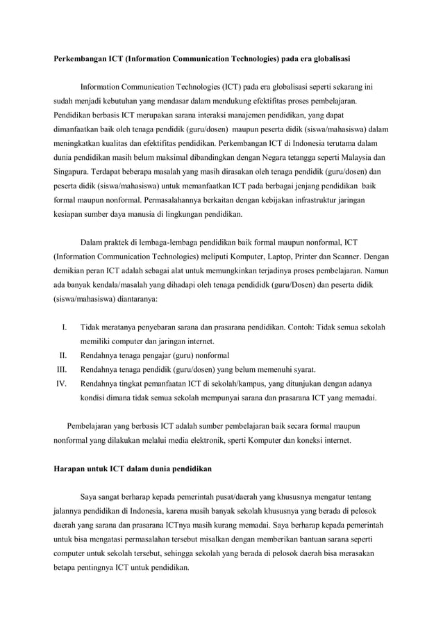 Perkembangan ict | PDF