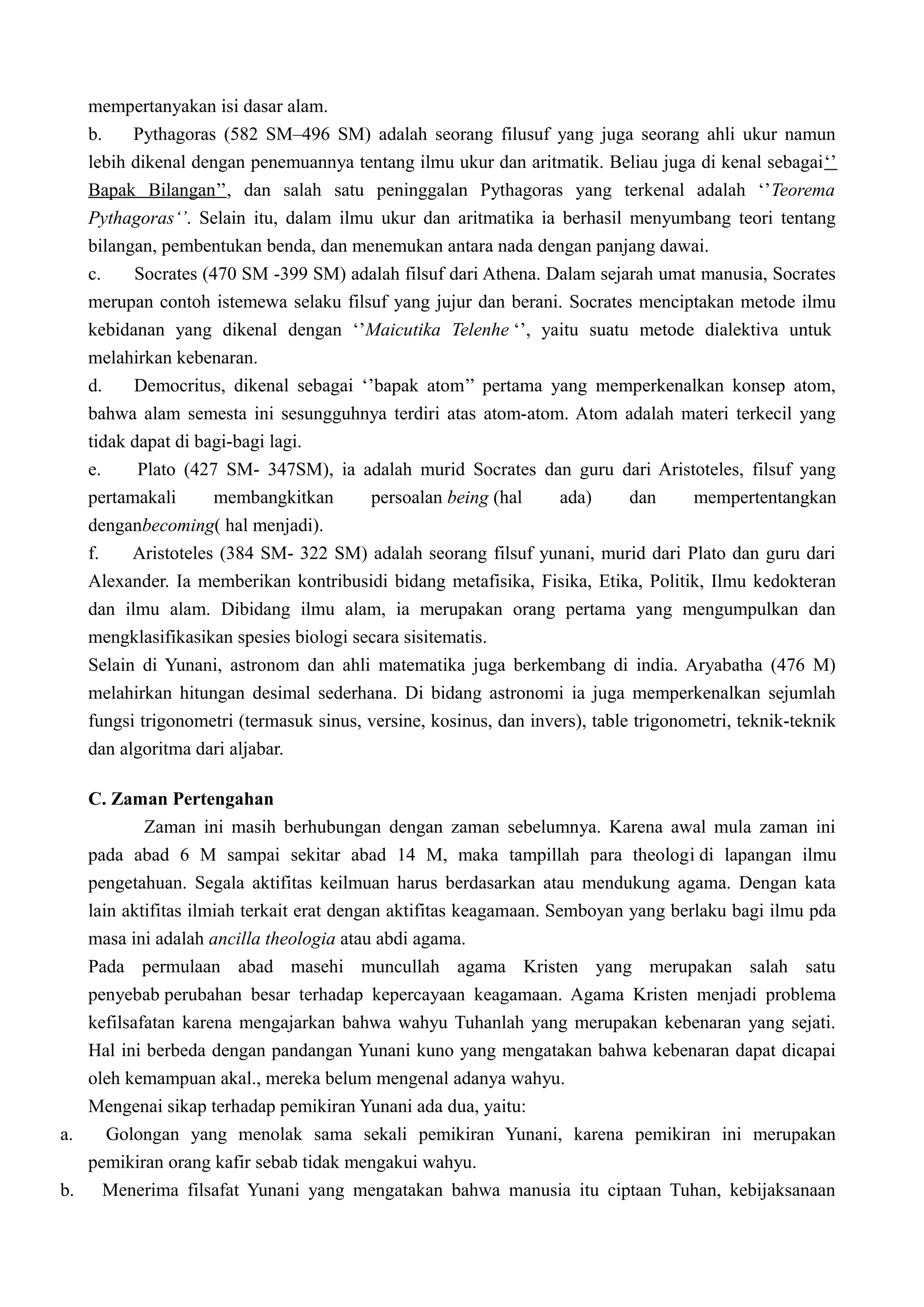 Perkembangan ilmu pengetahuan di dunia islam dan barat | DOC