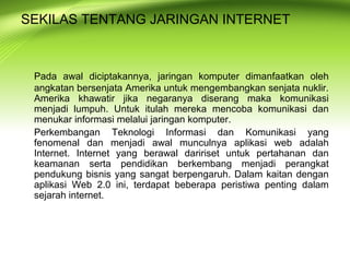 Perkembangan internet | PPT