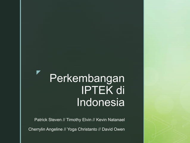 Perkembangan IPTEK di Indonesia.pptx