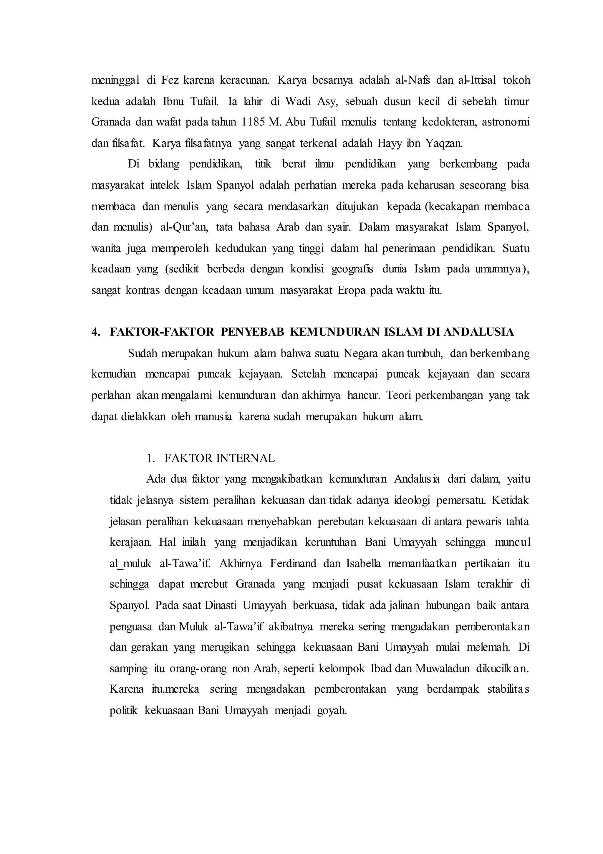 PERKEMBANGAN ISLAM DI ANDALUSIA | DOCX