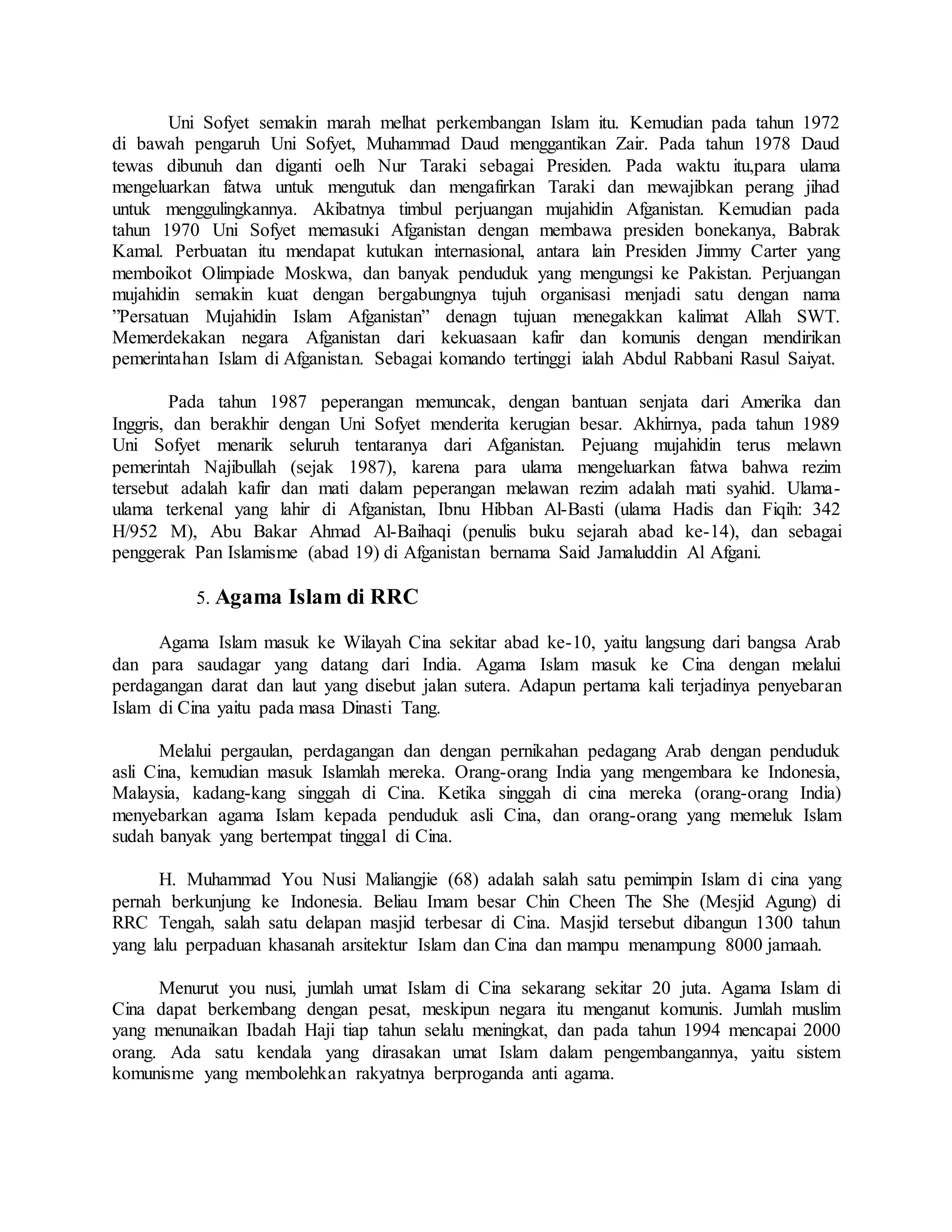 Perkembangan islam di dunia | PDF