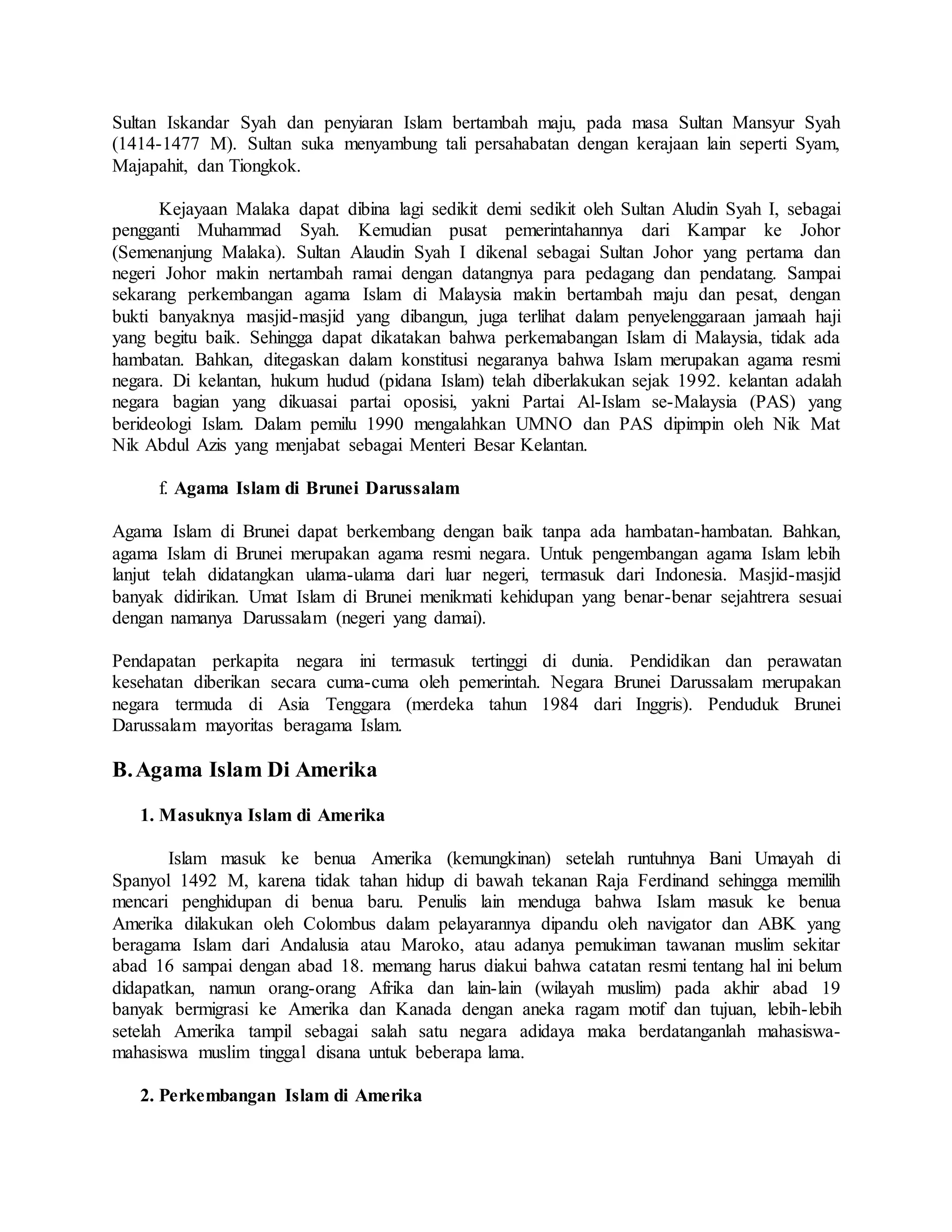 Perkembangan islam di dunia | PDF