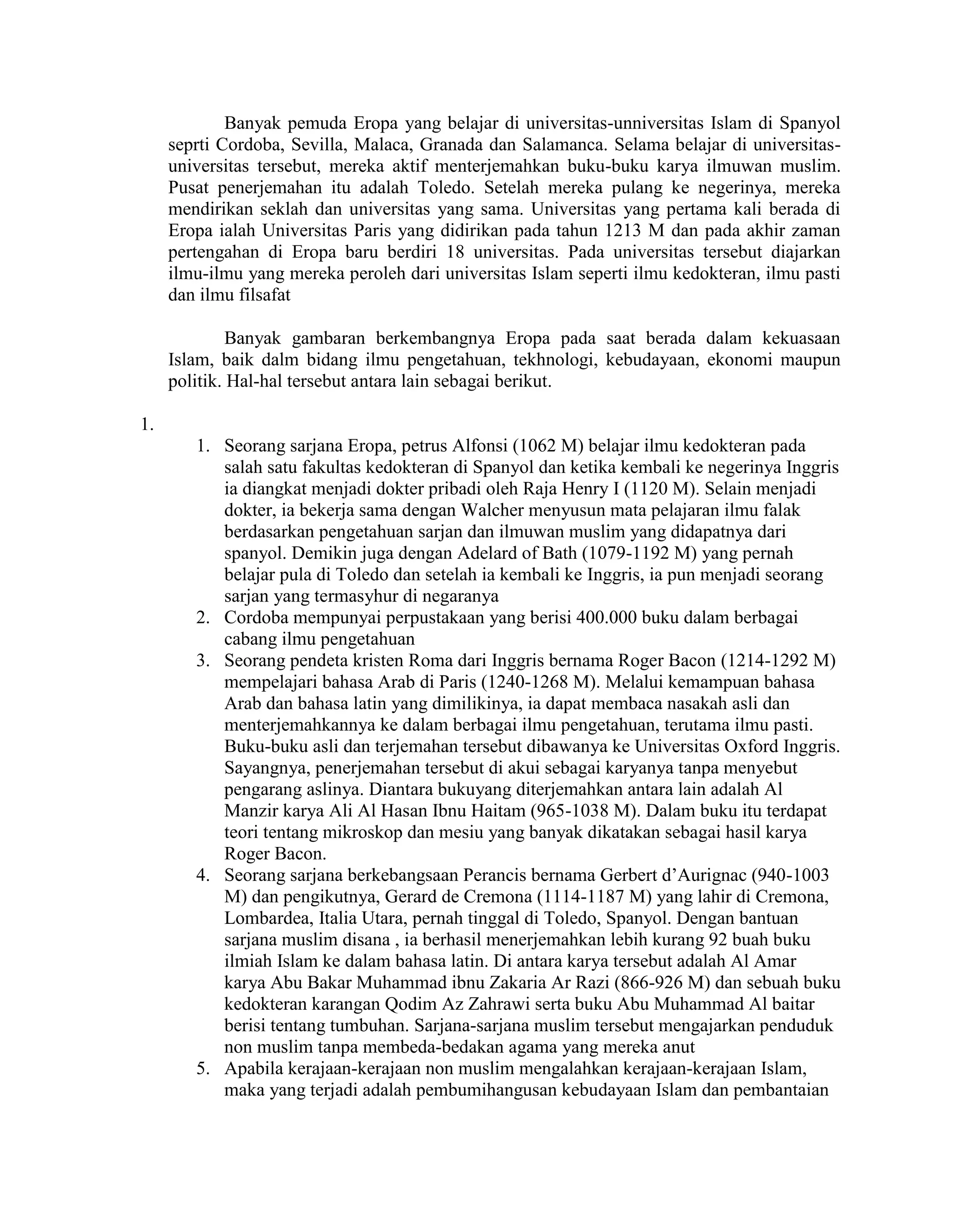 Perkembangan islam pada abad | PDF