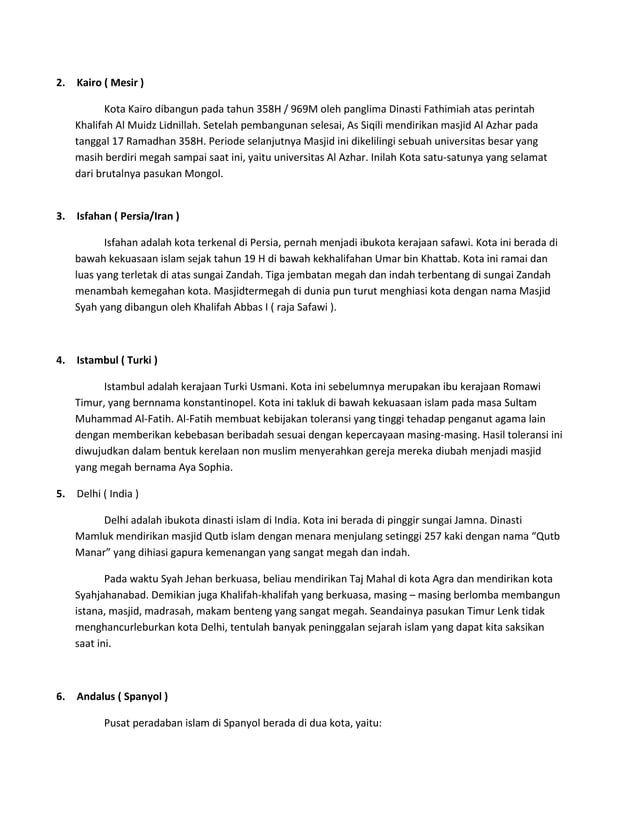 Perkembangan islam pada abad | PDF