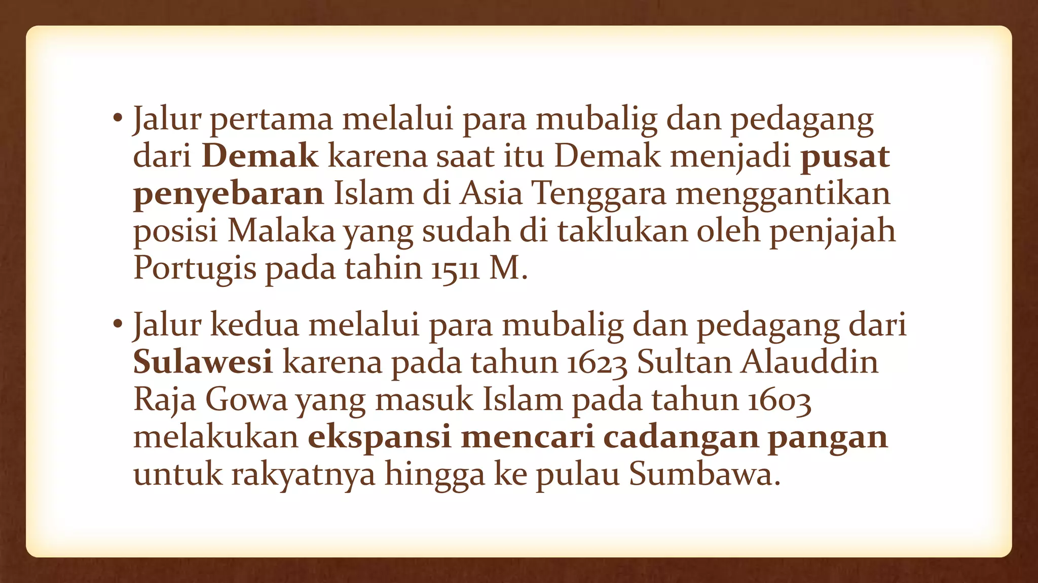 Perkembangan Kerajaan Islam di Nusa Tenggara | PPTX