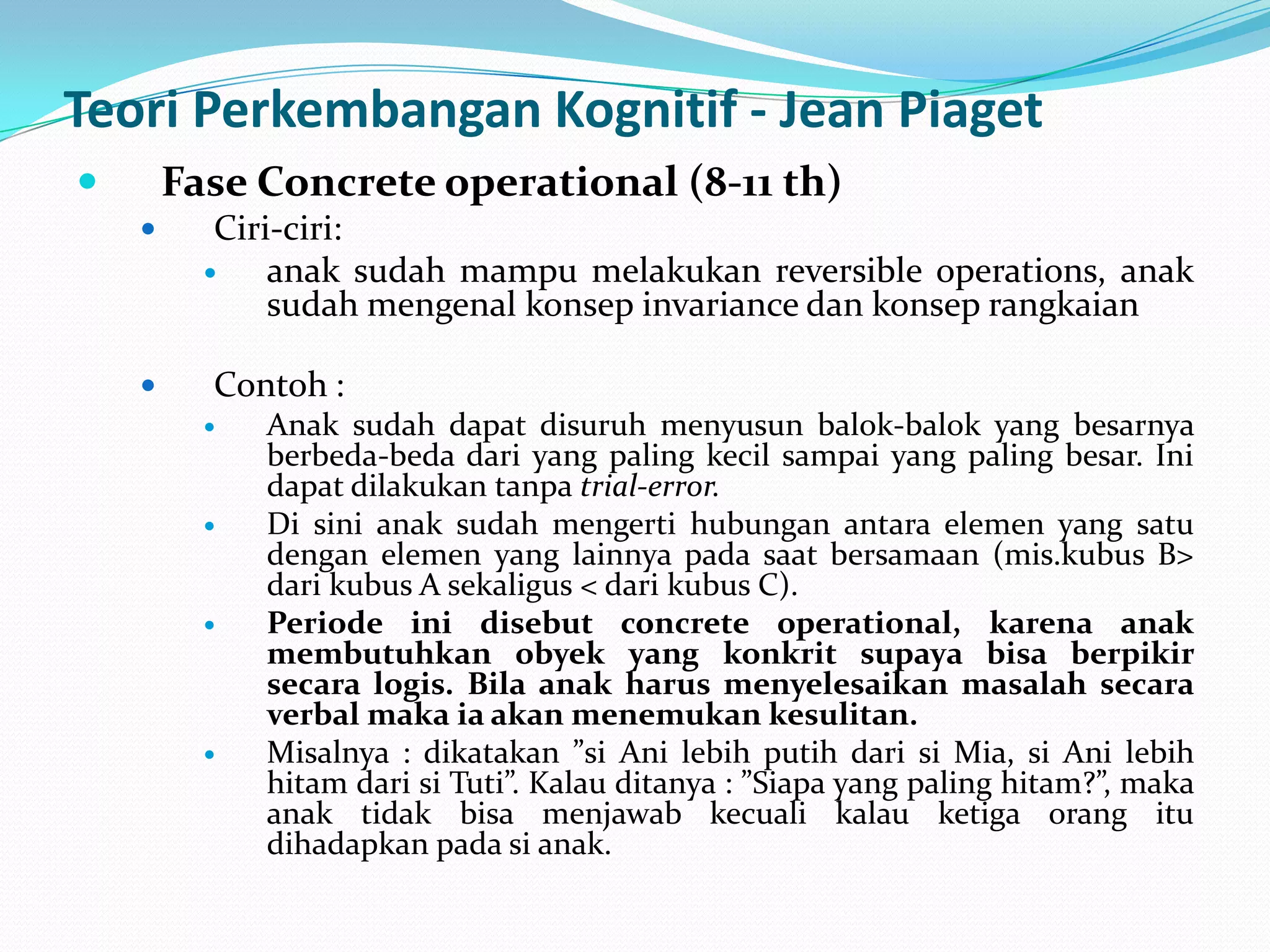 Perkembangan kognitif | PPTX