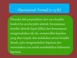 Perkembangan kognitif | PPTX