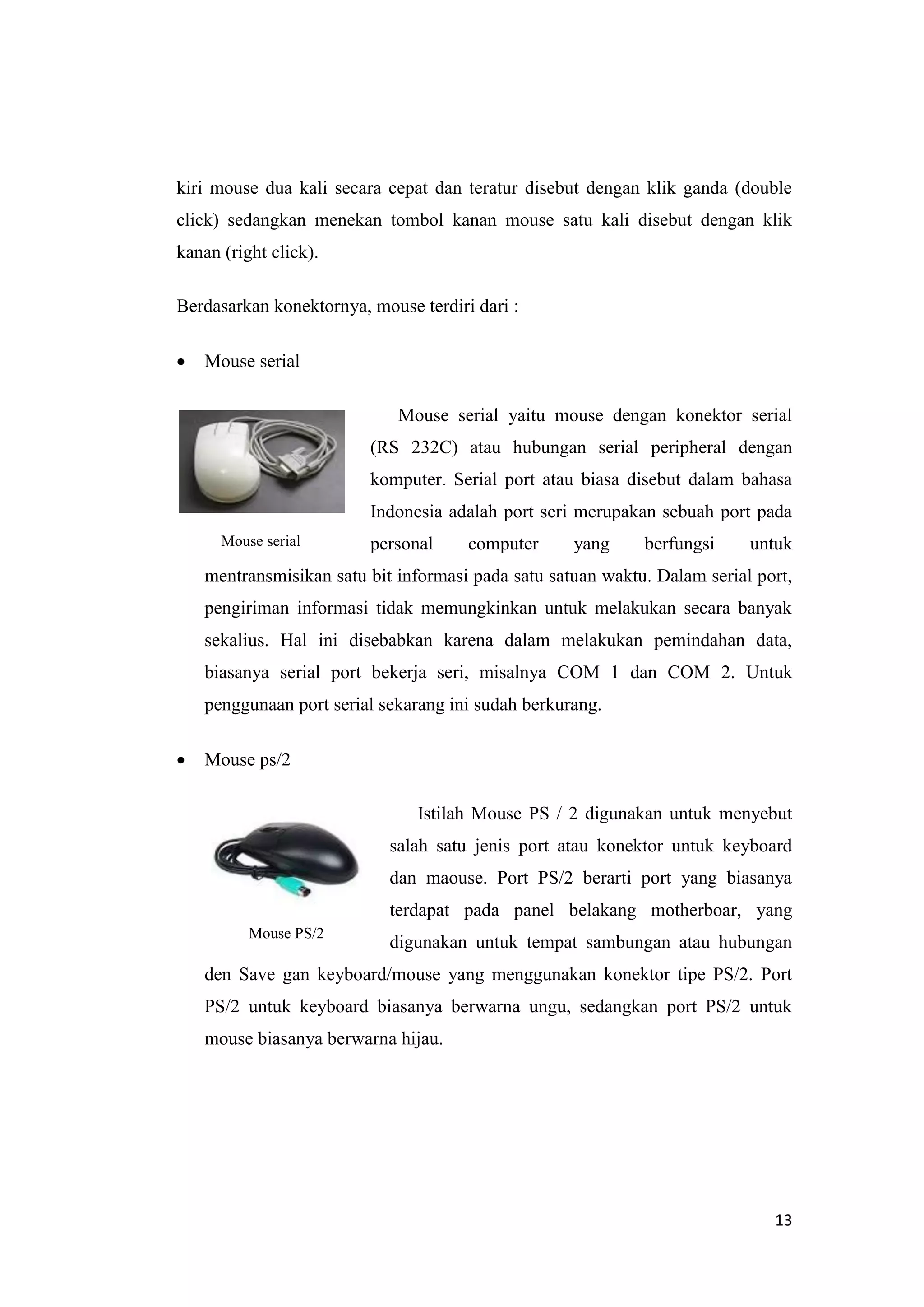 Perkembangan komponen input device | PDF