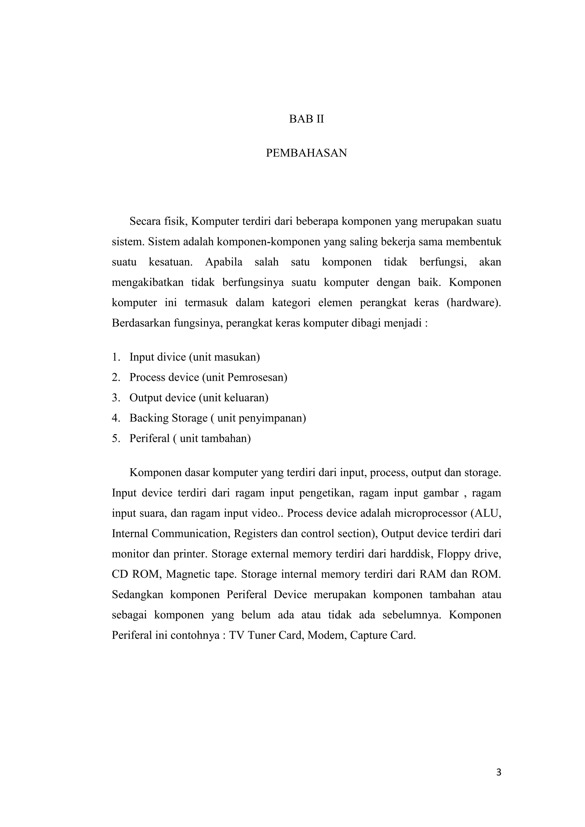 Perkembangan komponen input device | PDF