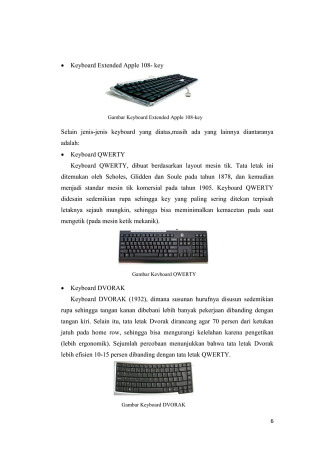 Perkembangan komponen input device | PDF