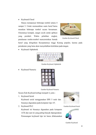 Perkembangan komponen input device | PDF