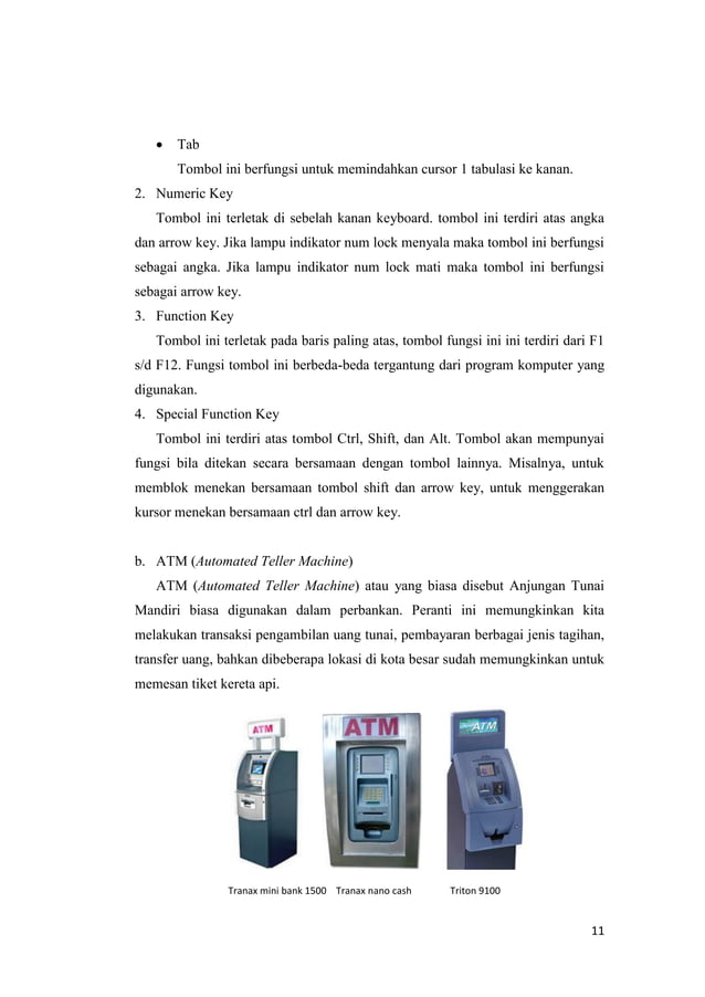 Perkembangan komponen input device | PDF