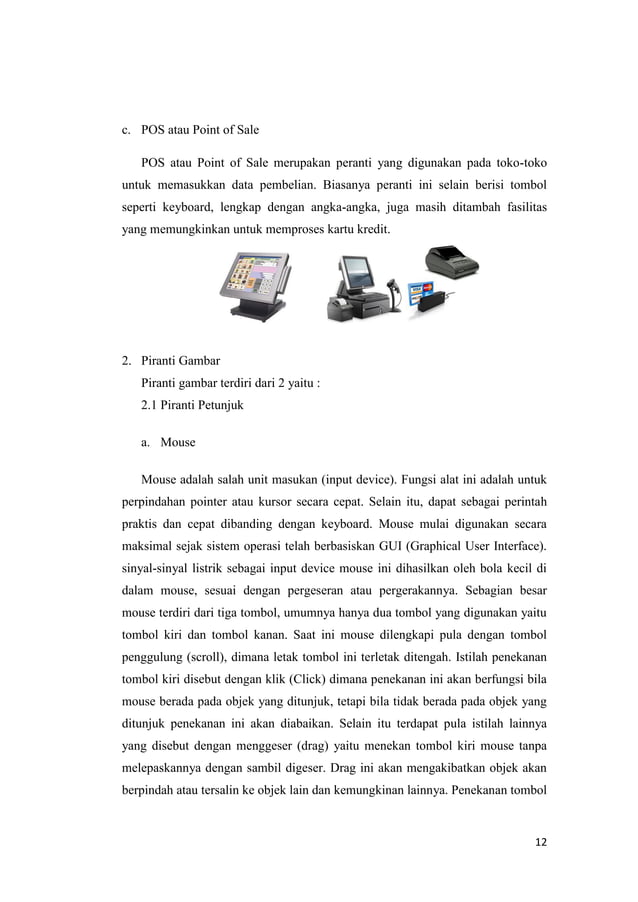 Perkembangan komponen input device | PDF