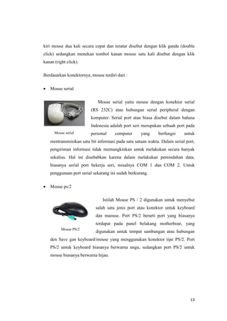 Perkembangan komponen input device | PDF