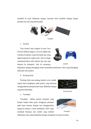 Perkembangan komponen input device | PDF