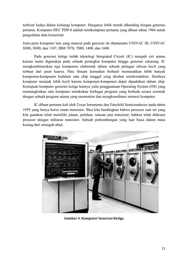 PERKEMBANGAN KOMPUTER DARI GENERASI PERTAMA SAMPAI SEKARANG | DOCX