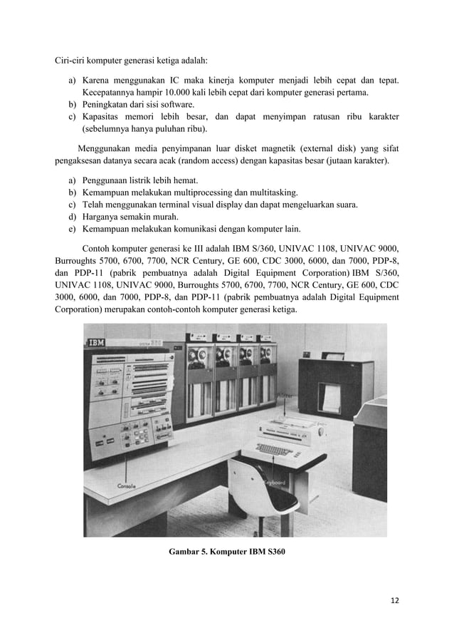 PERKEMBANGAN KOMPUTER DARI GENERASI PERTAMA SAMPAI SEKARANG | DOCX