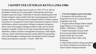 Perakitan Komputer (Perkembangan Teknologi Komputer) | PPTX