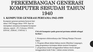 Perakitan Komputer (Perkembangan Teknologi Komputer) | PPTX