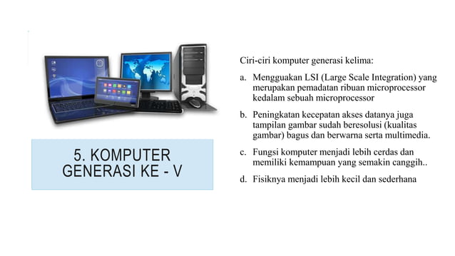 Perkembangan komputer di masyarakat | PPT