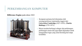 Perkembangan komputer di masyarakat | PPT