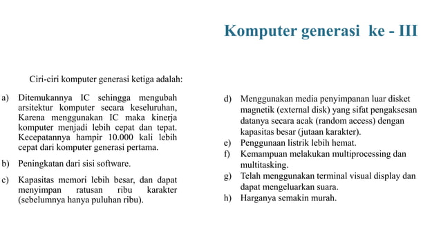 Perkembangan komputer di masyarakat | PPT