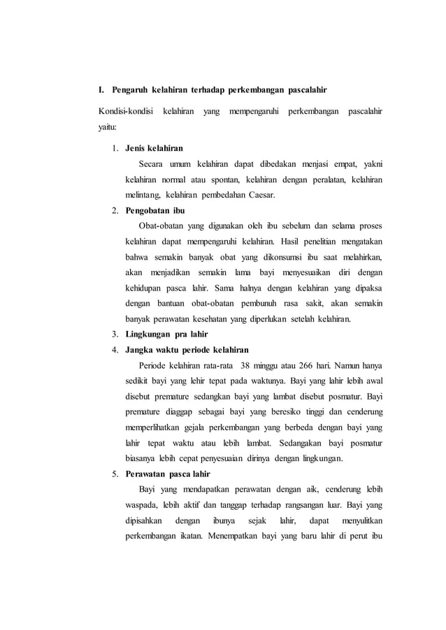 Perkembangan masa prenatal | DOCX