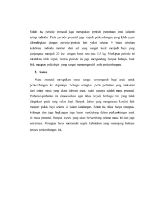 Perkembangan masa prenatal | DOCX