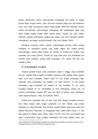 Perkembangan masa prenatal | DOCX