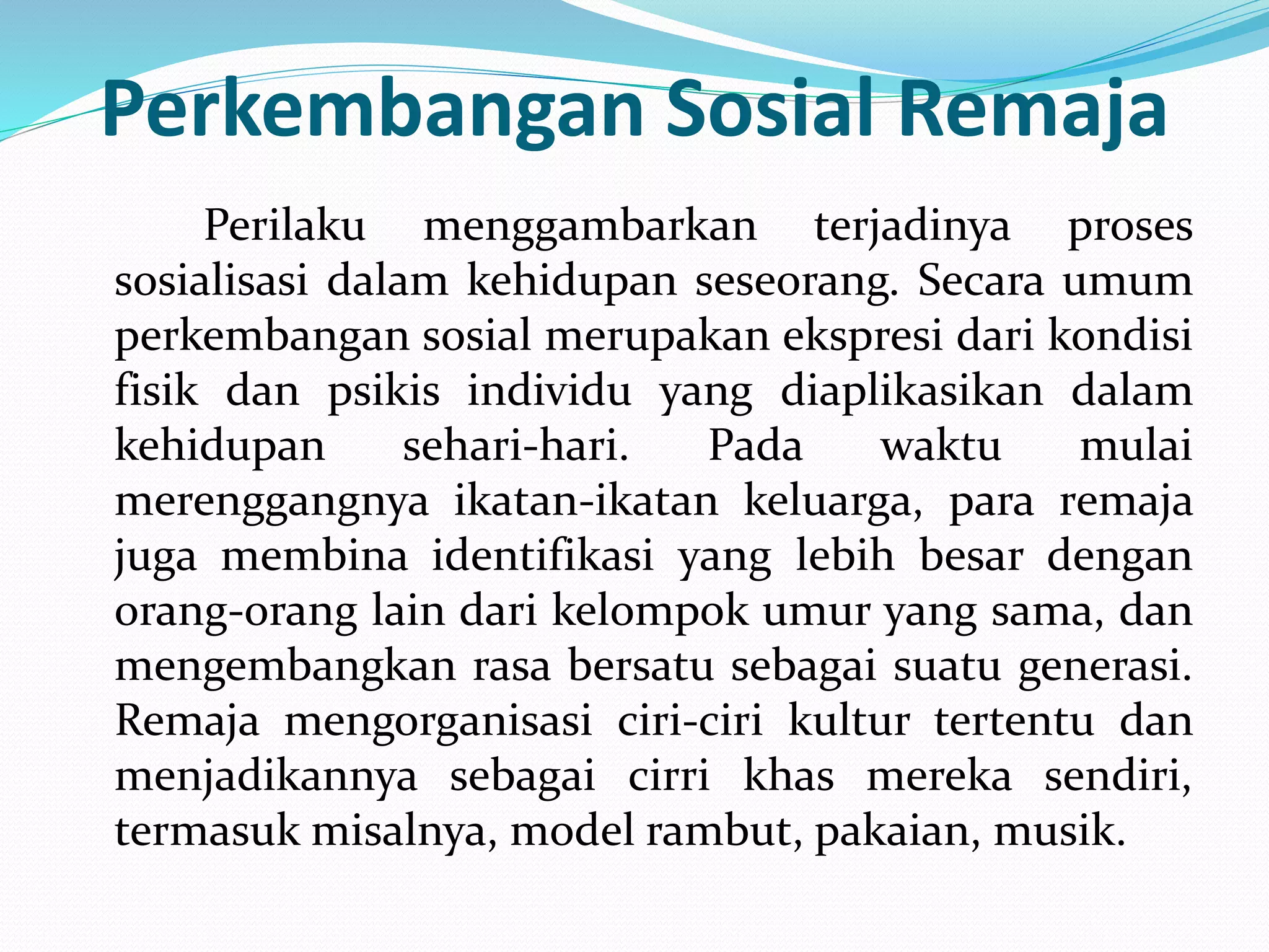 Perkembangan masa remaja | PPTX