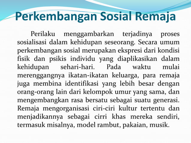 Perkembangan masa remaja | PPTX