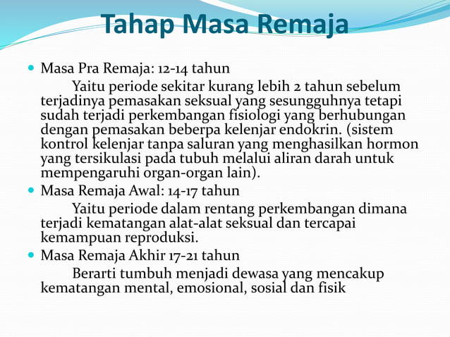 Perkembangan masa remaja | PPTX