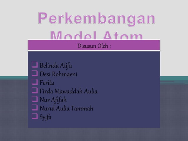 Perkembangan model atom | PPTX