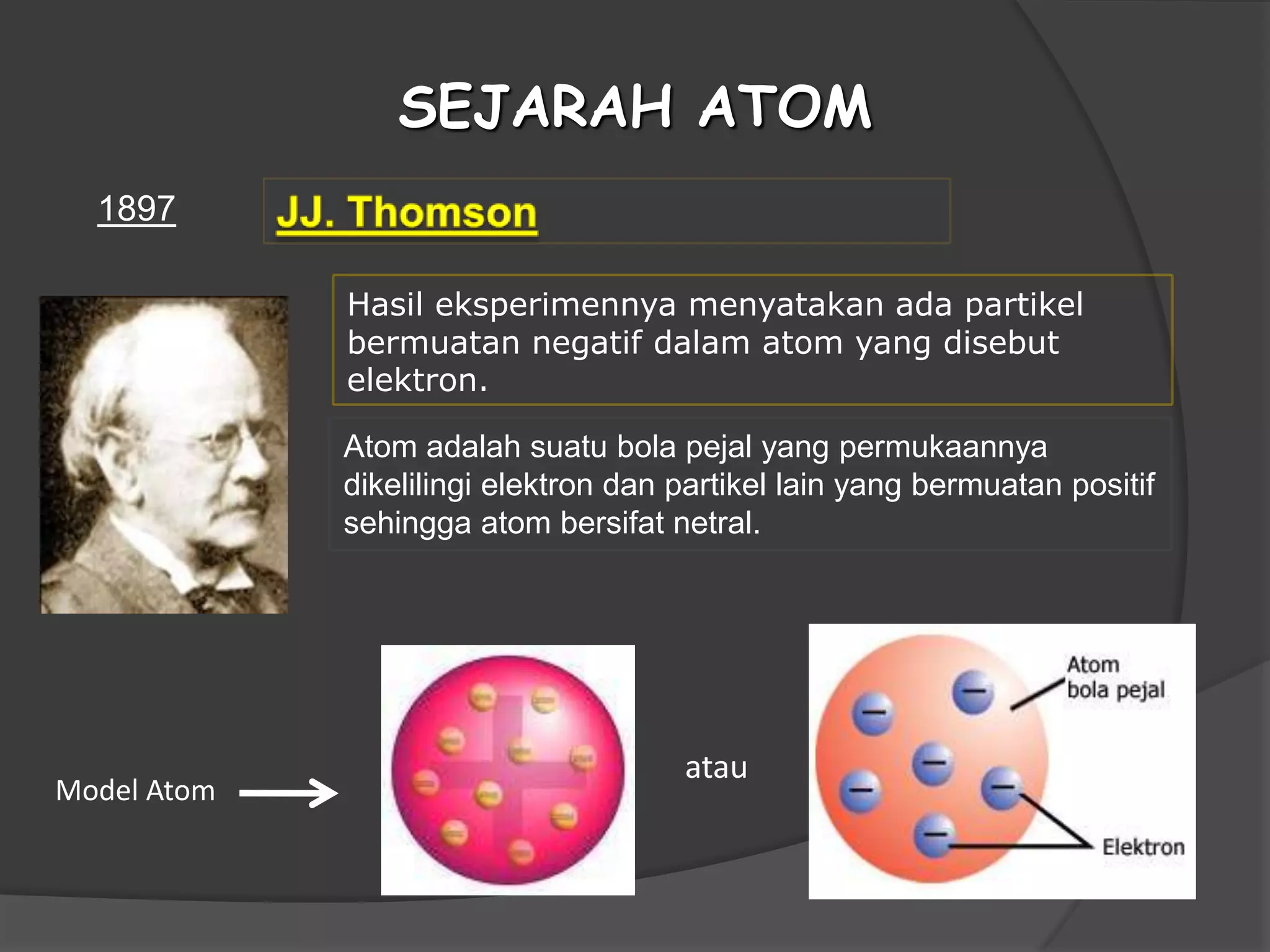 Perkembangan model atom dan struktur atom | PPTX