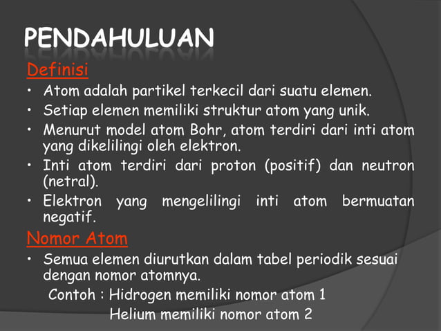 Perkembangan model atom dan struktur atom | PPT