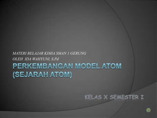Perkembangan model atom dan struktur atom | PPTX