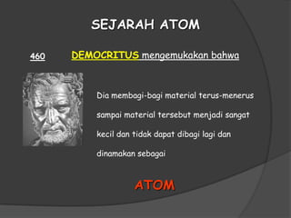 Perkembangan model atom dan struktur atom | PPTX