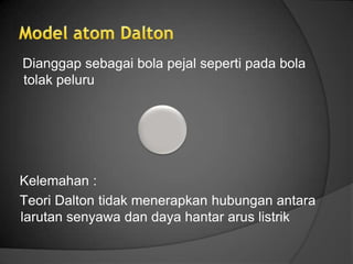 Perkembangan model atom dan struktur atom | PPTX