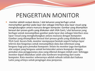 Perkembangan monitor & mainboard | PPTX